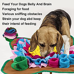 TWOPER Pet Snuffle Mat for Dogs Sniffle Interactive Treat Game for Boredom Anxiety Relief Dog Feeding Mat Enrichment Dog Puzzles for Smart Dogs Encourages Natural Foraging Skills & Mental Stimulation