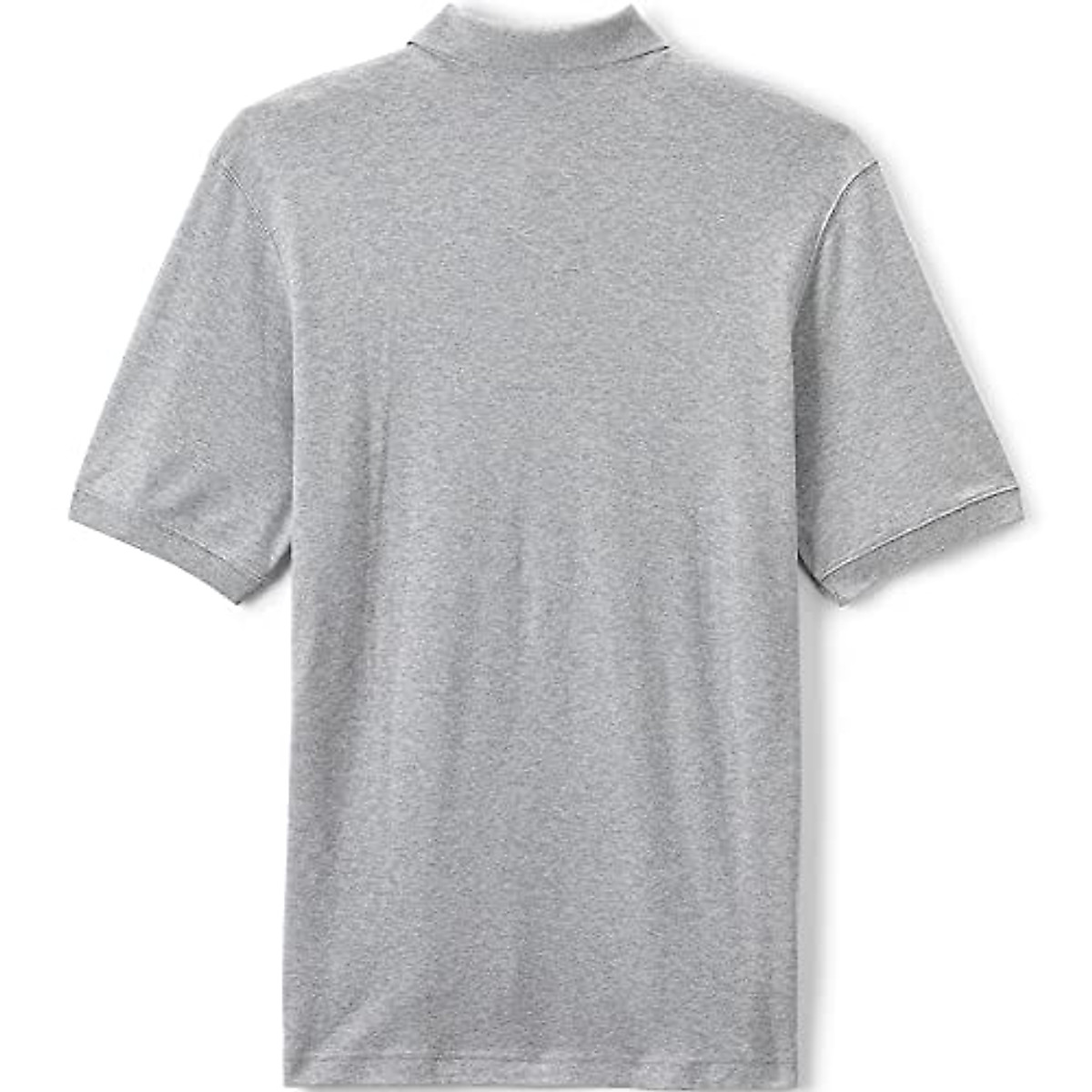 Lands' End School Uniform Kids Short Sleeve Interlock Polo Shirt Large Gray Heather