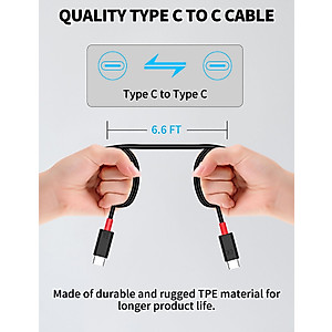 iMangoo USB C to USB C Cable Long Cord 6.6 ft