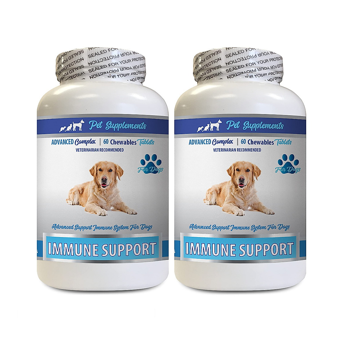 Dog antioxidant Supplements - Advanced Dog Immune Support - Veterinarian Recommended Complex - Organic Turmeric for Dogs - 2 Bottles (120 Treats)