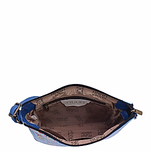 Anna by Anuschka Slim Medium Crossbody, Summer Garden Denim