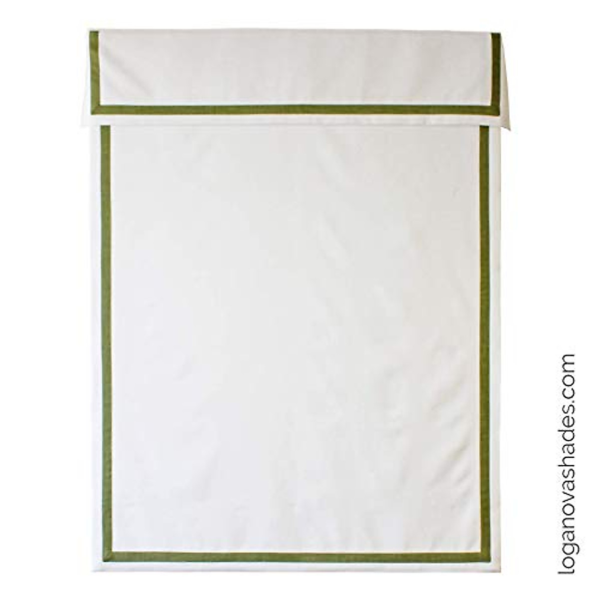 LOGANOVA Faux Linen Roman Shades For Kitchen, Bedroom & Doors. Hand Made Luxury Window Treatments With Valance. Blackout Lining Option. Cordless Motorized Or Chain Mechanism. Easy Install.