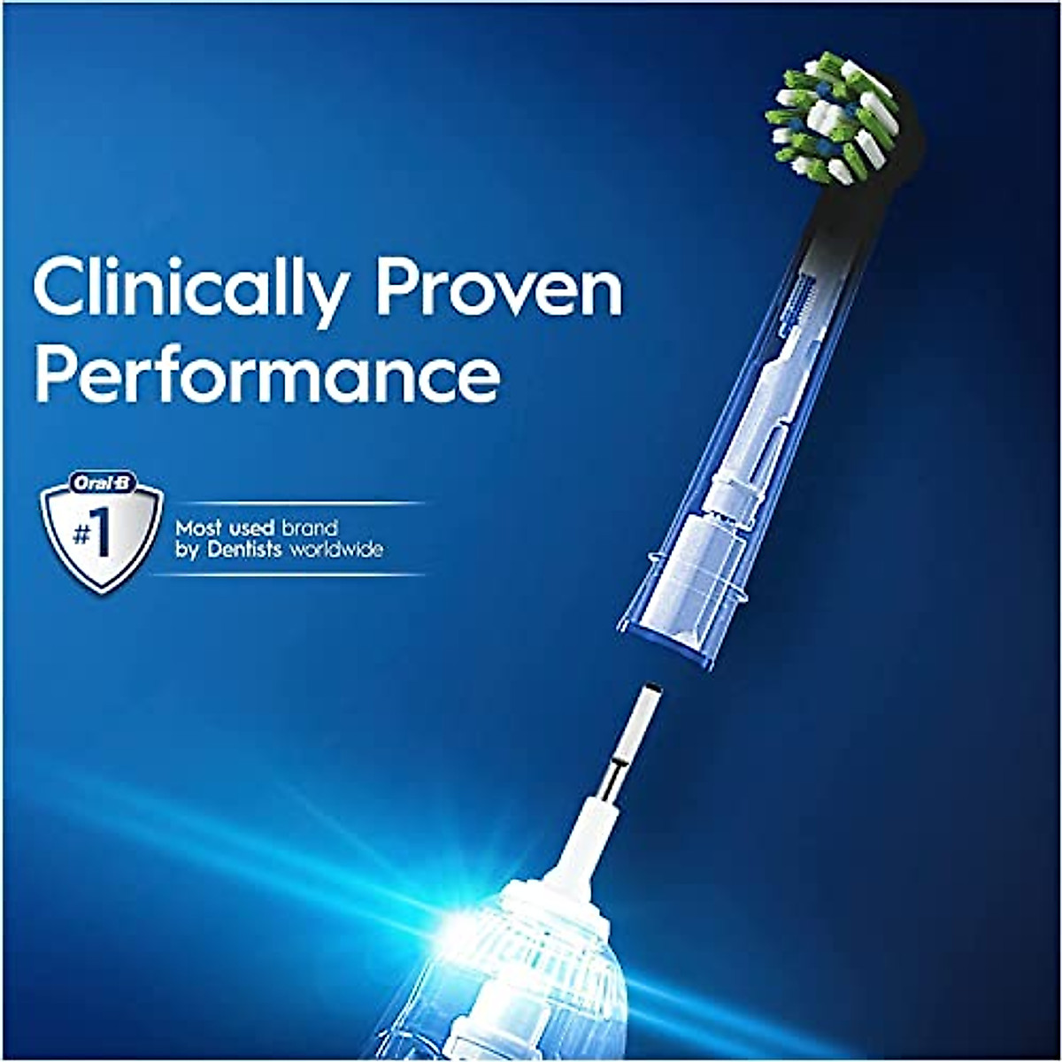 Oral-B CrossAction Toothbrush Head Black, CleanMaximiser Technology, 10 Counts, Mailbox Sized Pack, 7 g