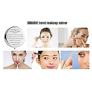 DIDADIC Daughter Wedding Gift from Mom Dad, Bride Gifts for Wedding Day, Engraved Makeup Mirror for Wedding Keepsake (Daughter Wedding Day Gift)