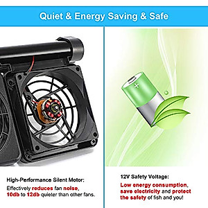 DaToo Aquarium Chiller Fish Tank Fan Aquarium Cooling Fan, 1 Yr Warranty