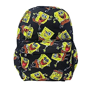 KBNL SpongeBob SquarePants 16 Inches Large Allover Print Backpack with Laptop Sleeve - 20652