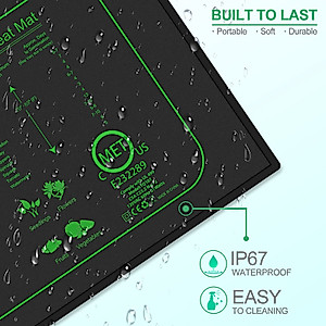 21W Seedling Heat Mat for Seed Starting, 10" x 20.75" Waterproof Heating Pad for Indoor Plants Germination Hydroponic, MET Standard - 2 Pack