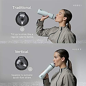 BlenderBottle Hydration Halex Squeeze Water Bottle with Straw, 32-Ounce, UltraViolet