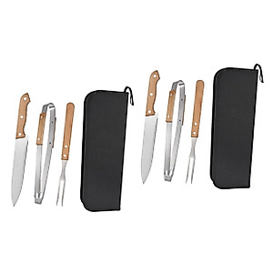 2 Sets Barbecue and Fork Tools Grilling Cutter Grill Tool Kit Grill Cutter Grill Fork Tong for Outdoor Grill Food Barbecue Grilling Fork Tong Cooking Food Kitchen Essentials