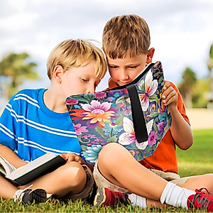 PYBUG Butterfly Trading Card Binder with Nylon Strap 4-Pocket Waterproof PU Leather Card Collection Binder for 400 Cards Sturdy Card Holder Folders for Game Cards,Sports Cards