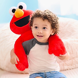 Sesame Street Monster Hugs Elmo 2-pound Weighted Sensory 19-inch Snuggly Plush, Kids Toys for Ages 18 Month, Amazon Exclusive by Just Play