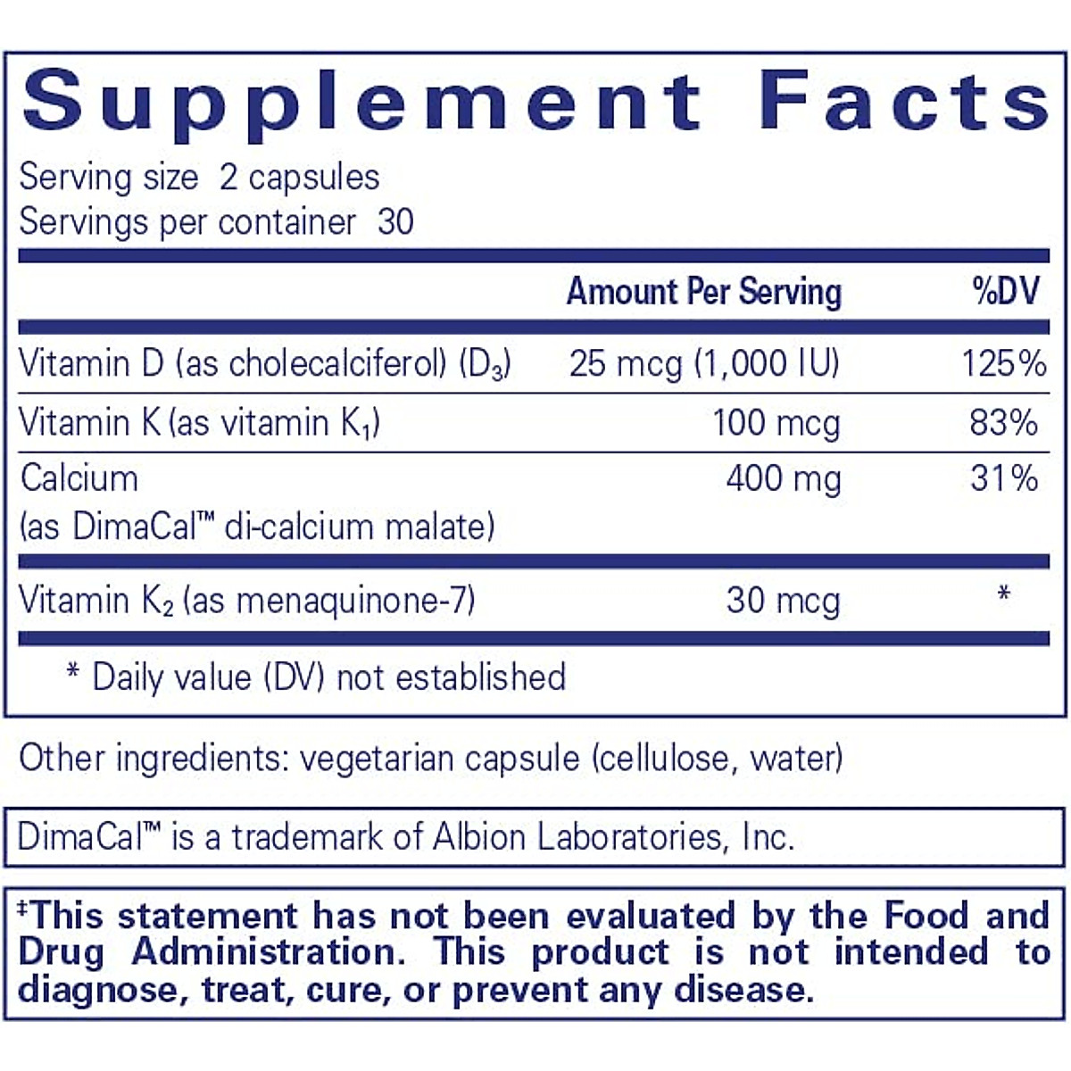 Pure Encapsulations Calcium K/D | Supplement for Bone Strength, Immune System, Colon, and Cardiovascular Health* | 60 Capsules