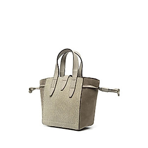 Furla Women's Net Light Gray Leather Small Tote Handbag