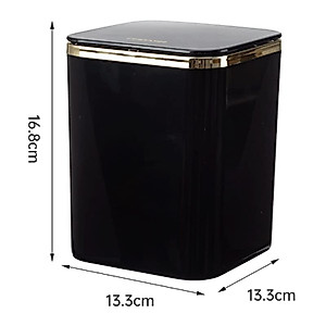 UXZDX Golden Desktop Trash Can Bedroom Kitchen Office Mini Table Trash Bin with Press Cover ( Color : D , Size : 16.8*13.3cm )