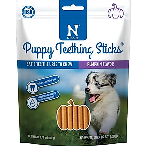 N-Bone Puppy Teething Sticks Pumpkin Flavor, 3.74-oz Bag