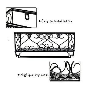 KNC Wall Mounted Wine Rack, Metal Bottle & Glass Holder with Hanging Stemware Glasses, Kitchen,Restaurant Living Room Décor,Storage Rack (Samll(25cm/9.84in))