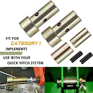 Yoursme 2 Pairs of Cat 1 Quick Hitch Adapter Bushing Kit Fits Category 1 3-Point Hitch Tractors Replace TK95029