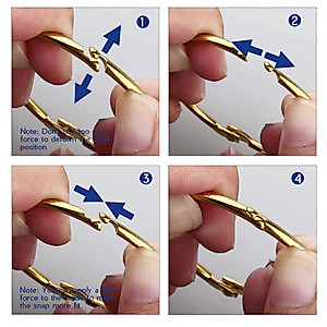 24 Pack Shower Curtain Rings,Rust Proof Shower Curtain Hooks for Bathroom,Circular Decorative Shower Curtain Rings and Hooks for Shower Rod,Metal Rings for Shower Curtain,Loose Leaf Rings(Gold)