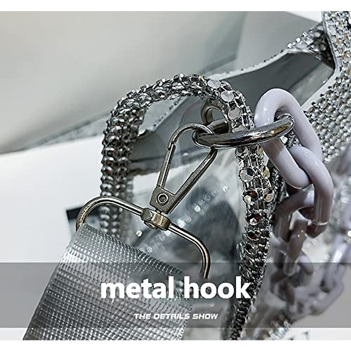 WANLD Clear Women's Crossbody Bag, Stadium Approved - Concert Event Transparent Small Wallet (golden)