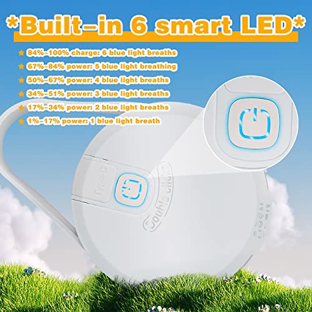 Portable blender for shakes and smoothies,Personal blender, 20000r/m, 16 oz Traveling Fruit Veggie Juicer Cup With 7 Blades, Portable Blender USB Rechargeable