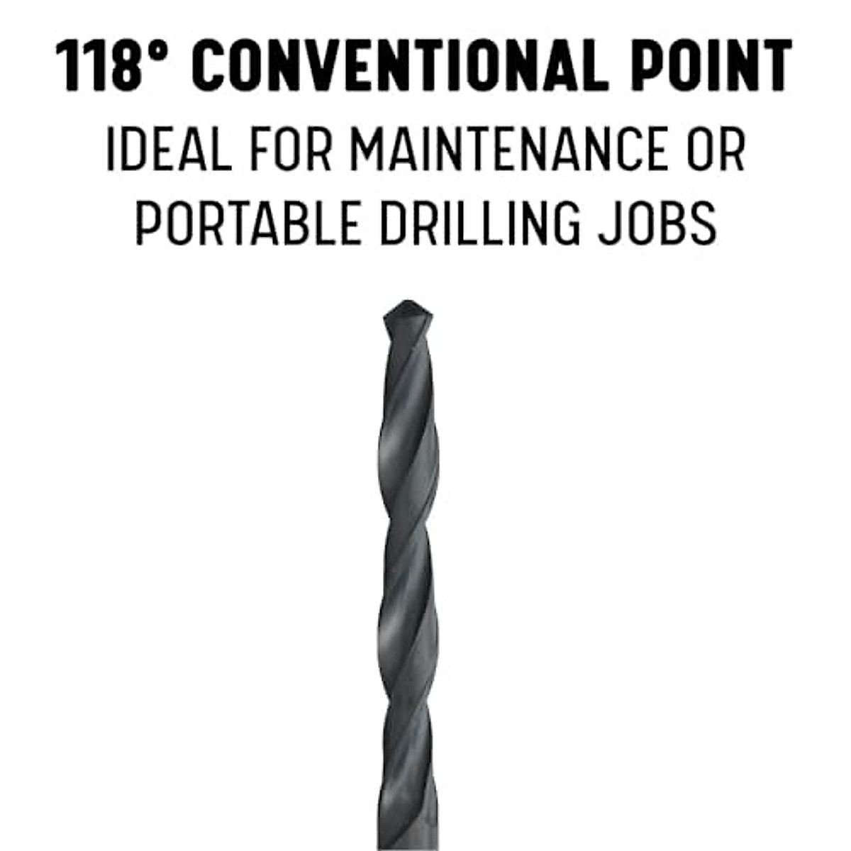 Drill America - DWDLH1/16P12 1/16" High Speed Steel Left Hand Drill Bit (Pack of 12), DWDLH Series