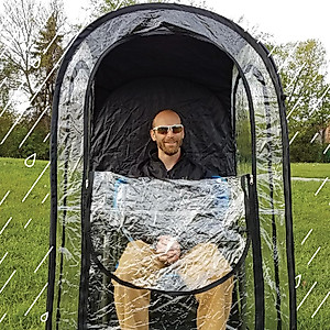 WeatherPod Large 1-Person Pod – Pop-Up Weather Pod, Protection from Cold, Wind and Rain - Black