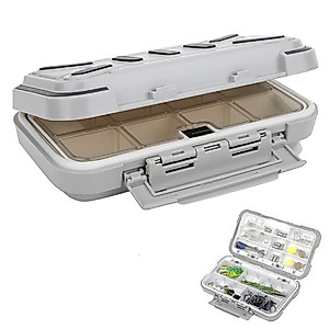 Fishing Tackle Container, Fishing Tackle Organizer Strong and Sturdy Safe and Convenient High Capacity for Outdoor Accessories for Fishing Supplies(Grey)