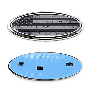 Car Emblem for Ford, 9INCH Front Grill Decal Tailgate Emblem Oval 9X3.5INCH Badge Replacement for F-150 2004-2014 F-250/F-350 2005-2007 Explorer 2011-2016 Edge 2011-2014 EXPEDITION RANGER