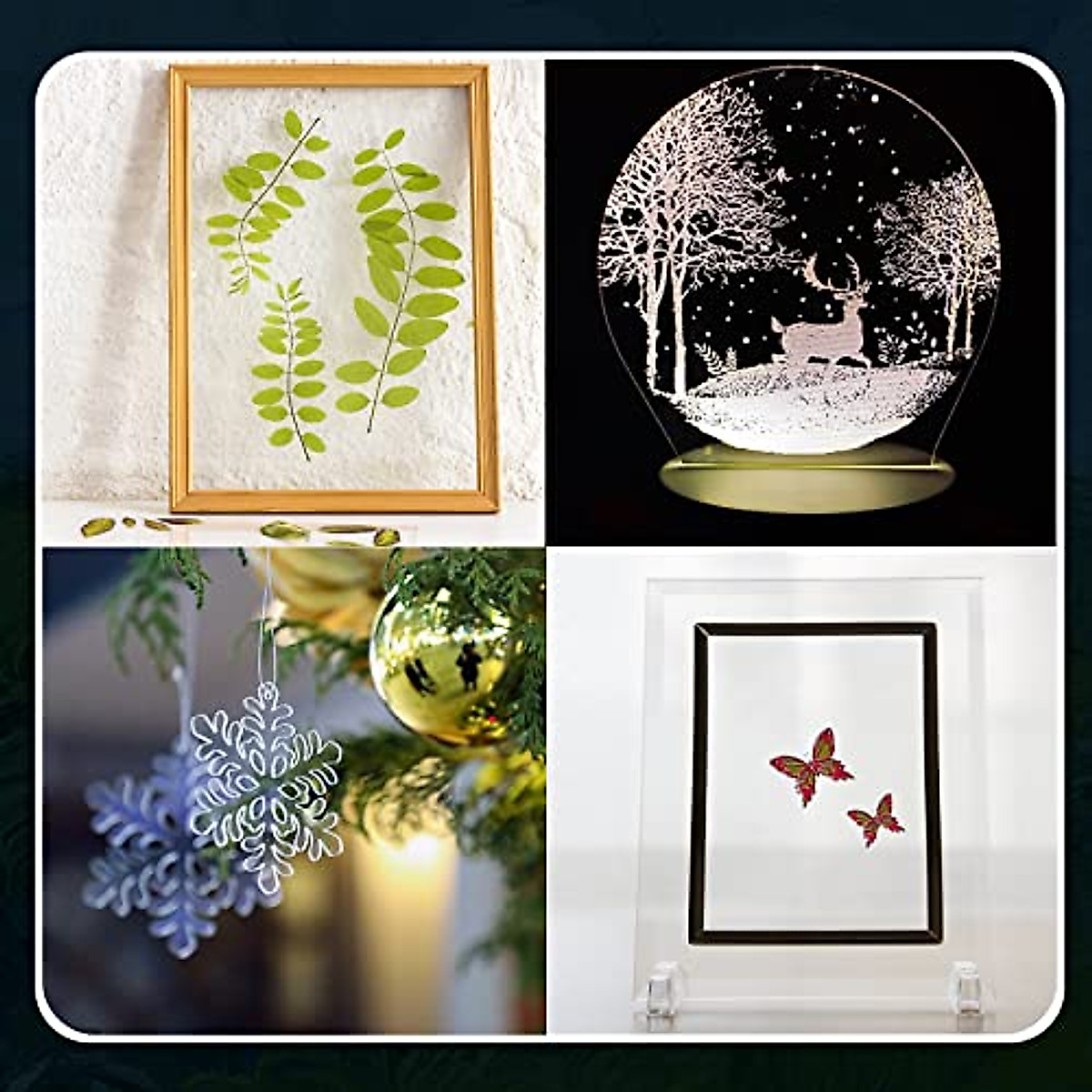 96 Pack Clear Acrylic Sheets Plexiglass Sheets 7x5-0.04 Inch Thick Clear Plastic Sheet Transparent Plexi Glass PETG Panels with Protective Paper for DIY Craft Projects, Sign, Replacement Picture Frame