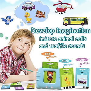 BAOXUE Toddler Learning Toys for 1 2 3 4 Year Old Girls Boys,Educational Toys for Toddlers Ages 2-4,Talking Flash Cards with 224 Sight Word,Speech Therapy Autism Toys Birthday Gift for Kids 1-3 (A)