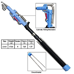 CAIGAO Automatic Fishing Rod Telescopic Fishing Pole，Portable Comfortable EVA Handle, Travel Fishing Pole for Bass Trout Fishing