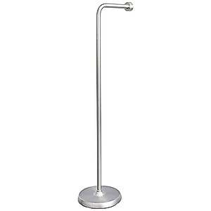 Amazon Basics Free Standing Bathroom Toilet Paper Holder Stand - Nickel