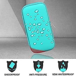 Elonbo Hard Travel Case for 3Doodler Start+ Essentials (2022) 3D Pen Set for Kids, 3D Printing Pens Storage Organizer Holder, Extra Mesh Pocket Fits Plastic Filament, Charger. Turquoise (Case Only