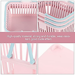 Gadpiparty 3pcs Basket Sundries Play Tote: Plastic Office Container Mini Toiletry Dividers Useful Shopping Handle Portable Drawer Favors Kids Makeup Caddy Serving Bins Desk Classroom