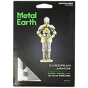 Fascinations Metal Earth European Knight Armor 3D Metal Model Kit
