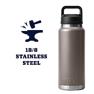 YETI Rambler 36 oz Bottle Retired Color, Vacuum Insulated, Stainless Steel with Chug Cap, Sharptail Taupe
