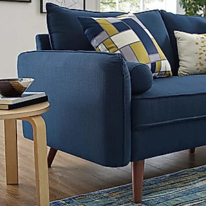 Modway Revive Contemporary Modern Fabric Upholstered Loveseat In Azure
