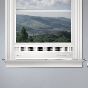 Sharper Image Profile Window Fan with 3 Speeds, Reversible Exhaust Mode, Weather Resistant, White