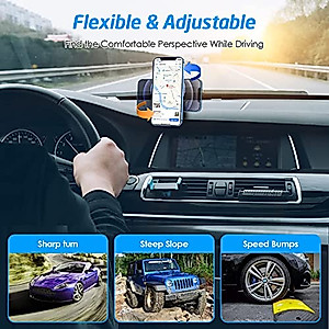 WixGear Universal Stick On Swivel Mount (2 Pack) Dashboard Magnetic Phone Holder for Car, Phone Mount for Car for Cell Phones and Mini Tablets with Fast Swift-snap (New Upgraded Mount)