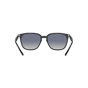 Ray-Ban RB4362 Square Sunglasses, Opal Grey/Grey Gradient Dark Blue, 55 mm