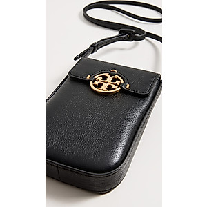 Tory Burch Women's Miller Phone Crossbody, Black, One Size