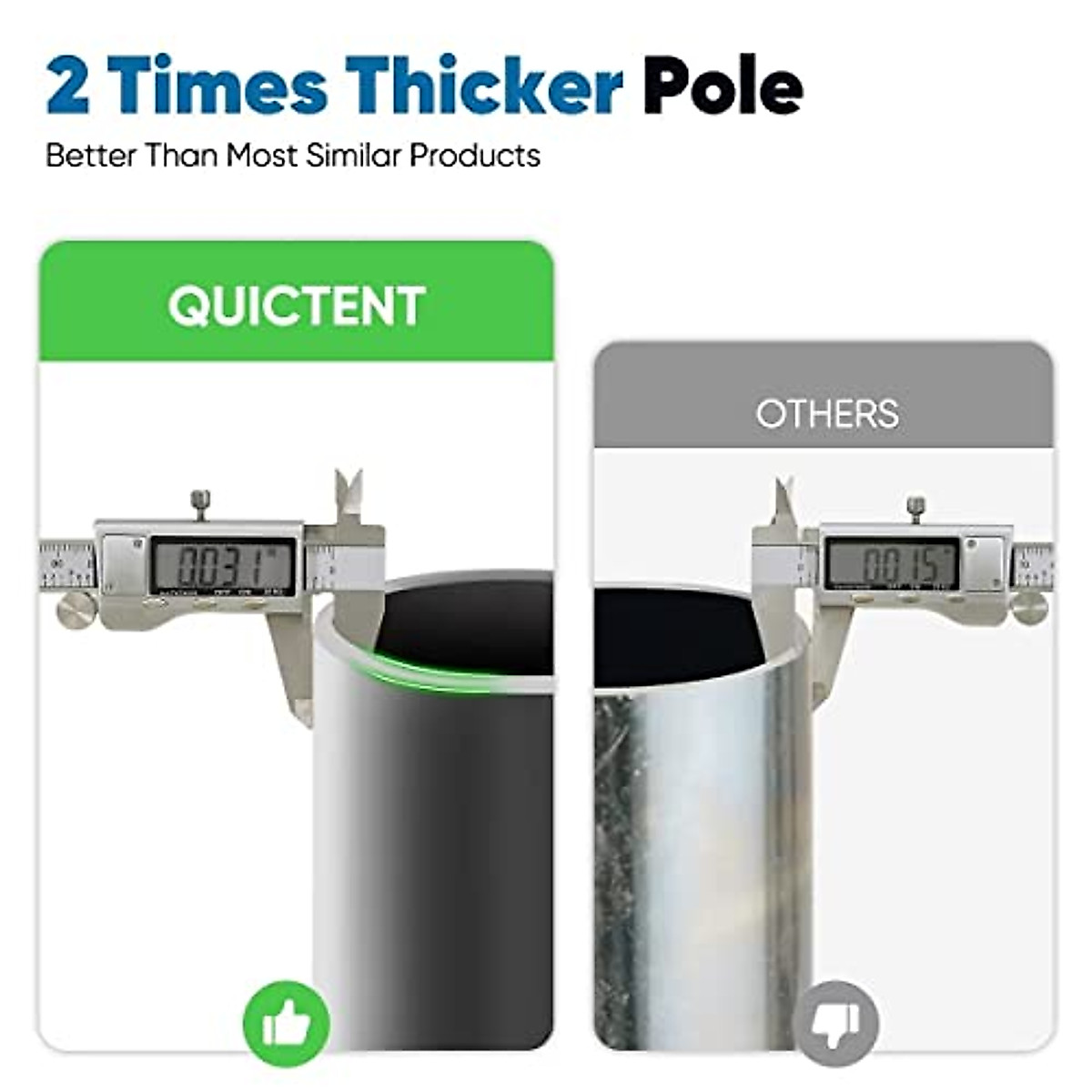 Quictent 10X20ft Upgraded Heavy Duty Carport Car Canopy Party Tent with Reinforced Steel Cables-Blue