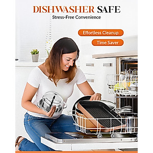 GOTHAM STEEL Nonstick Grill Pan for Stove Top with Grill Sear Ridges, Nonstick Ultra Durable Grilling Pan, Metal Utensil Safe, Stay Cool Stainless-Steel Handle, Oven & Dishwasher Safe, Non-Toxic