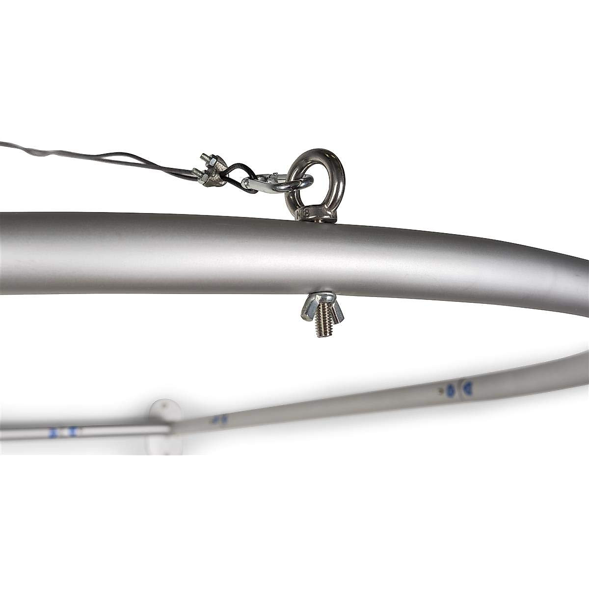 Displays2go Retail Dressing Room Kit, Semi-Circle, Aluminum Curtain Rod, Wall Mount - Silver (SMDRF4860)