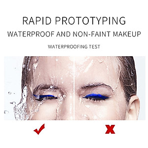 Liquid Eyeliner, Deep Blue Eyeliner Liquid, Long-lasting Colored Eyeliners, White Black Red Brown Green Purple Waterproof High-pigmented Colorful Eyeliners for Eye Makeup,1PC Deep Blue