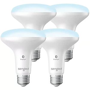 Sengled Alexa Light Bulb, BR30, S1 Auto Pairing with Alexa Devices, Smart Flood Light Bulb That Work with Alexa, Daylight 5000K, E26, Led Lights, 65W Equivalent Recessed, No Hub Required, 4-Pack