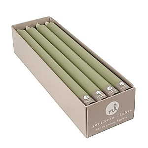 Northern Lights Candles - 12" 12pk Tapers - Sage Green - 72761