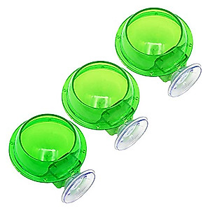 MACGOAL 3 Pieces of Reptile Suction Cup Feeder Chameleon Bowl Reptile Food and Water Bowl Dish Reptile Worm Dish Escape Proof, Suitable for Crested Gecko Tree Frog Chameleon Lizard Bearded Dragon