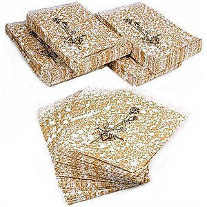 FindingKing 500 Gold Paper Gift Bags Shopping Sales Tote Bags 4 x 6