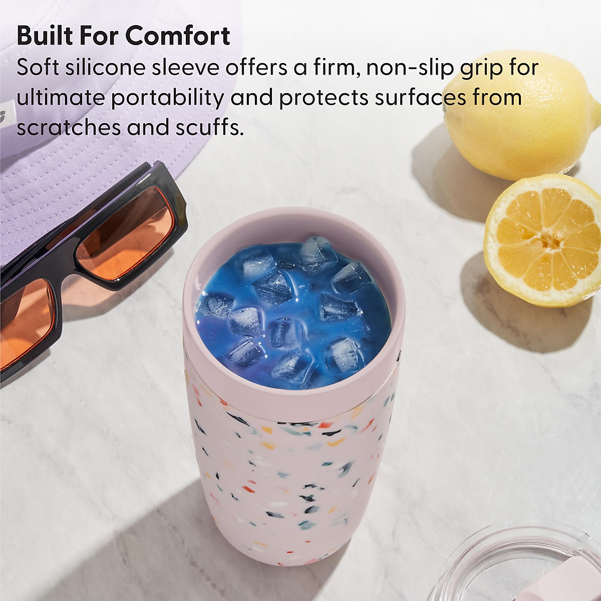 W&P Porter Insulated Tumbler 20 oz | No Metallic Aftertaste Ceramic Coated for Water, Coffee, & Tea | Wide Mouth Vacuum Insulated | Dishwasher Safe, Lavender